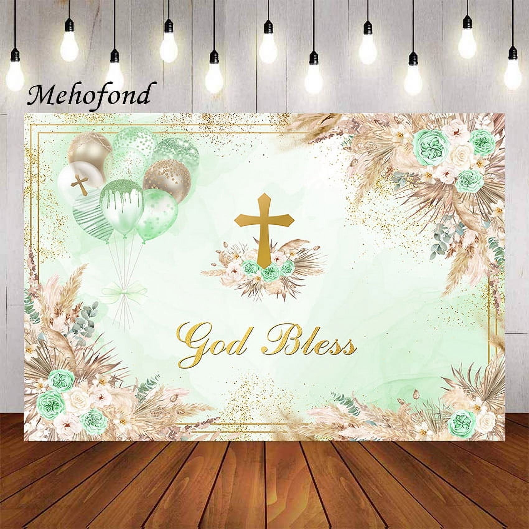 Mi Primera Comunion Kids Baptism Christening Boho Floral Holy Communion ...