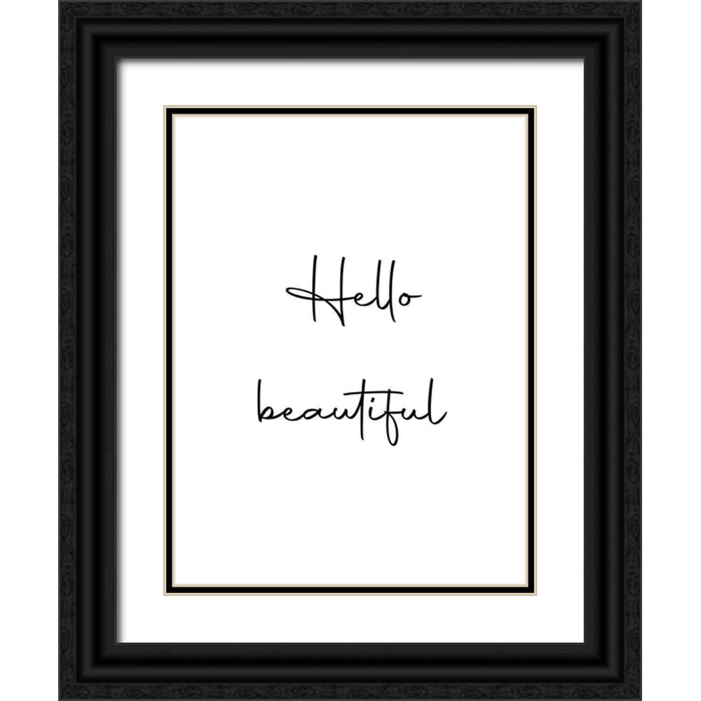 Mi, Suki 19x24 Black Ornate Wood Framed with Double Matting Museum Art ...