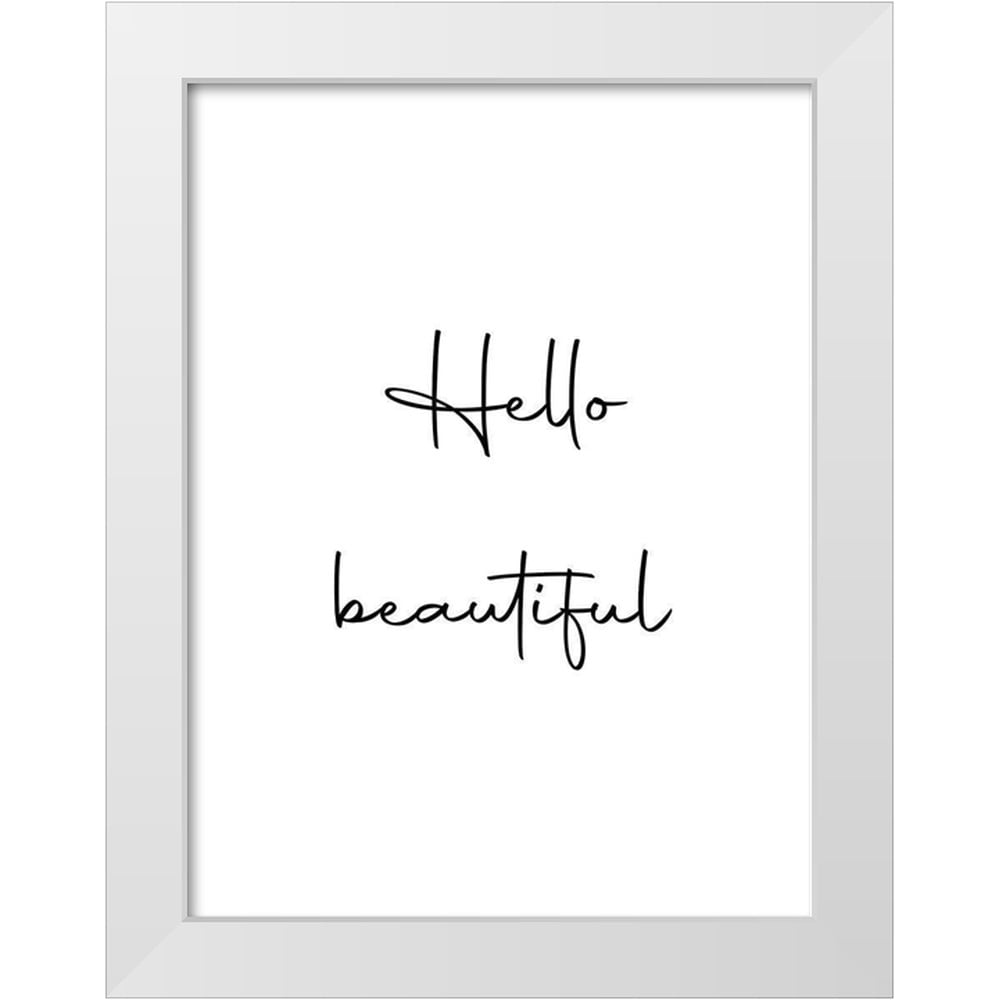 Mi, Suki 25x32 White Modern Wood Framed Museum Art Print Titled - Hello ...