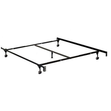 Yaheetech Strong High Base Queen Size Metal Platform Bed Frame with ...