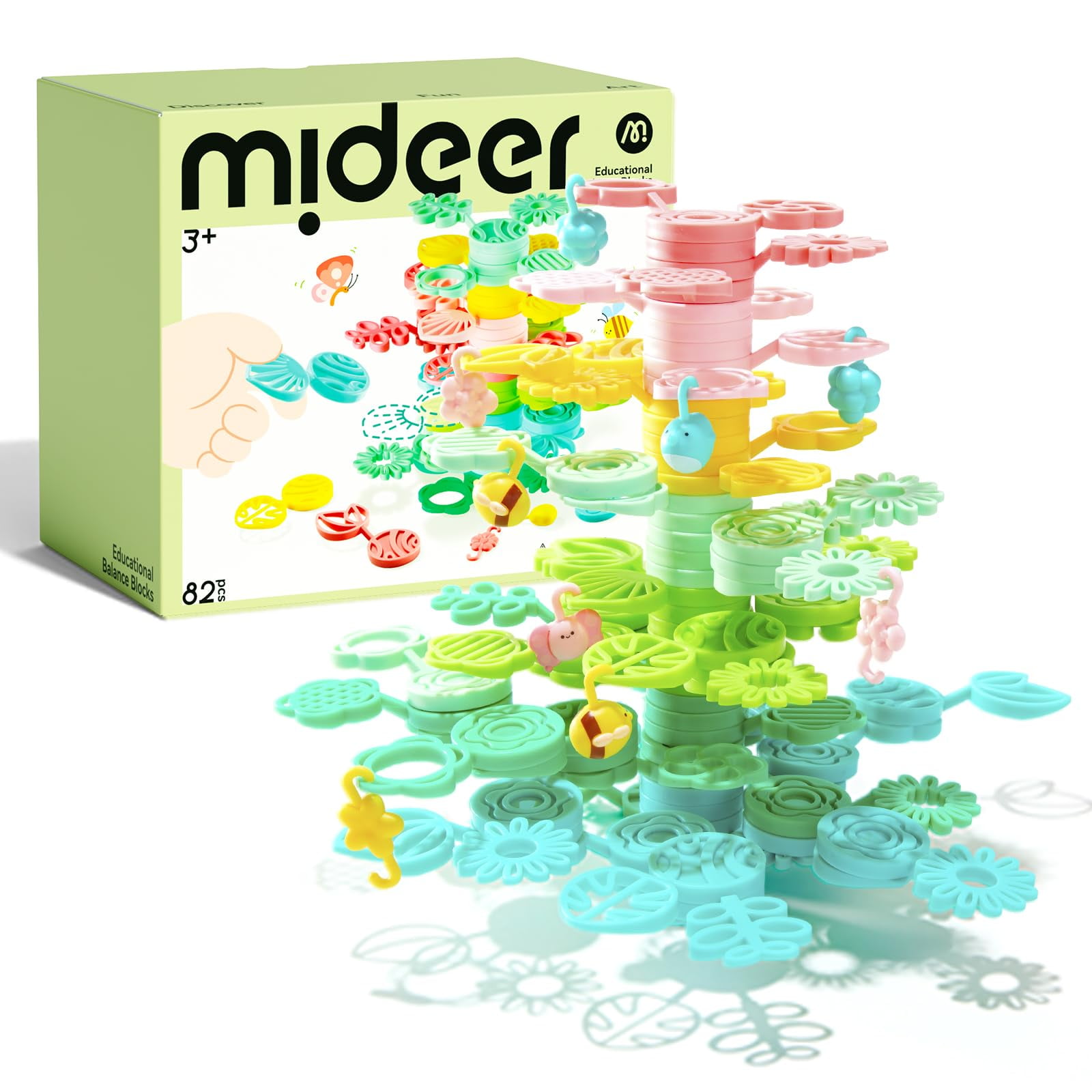 MiDeer Educational Balance Blocks 82 Piece Set, Creative Stacking Game ...