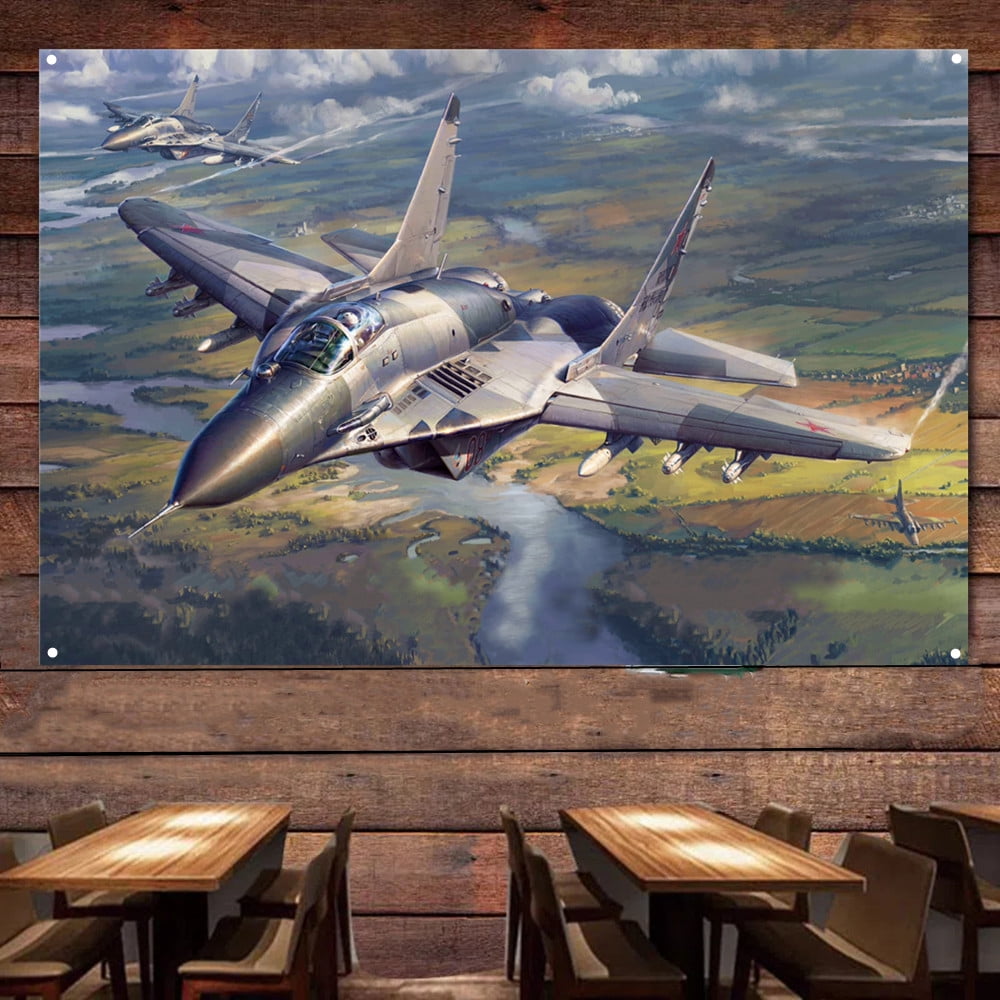 MiG-29 Fulcrum Fighter Banner Flip Chart - Military Aviation Poster ...