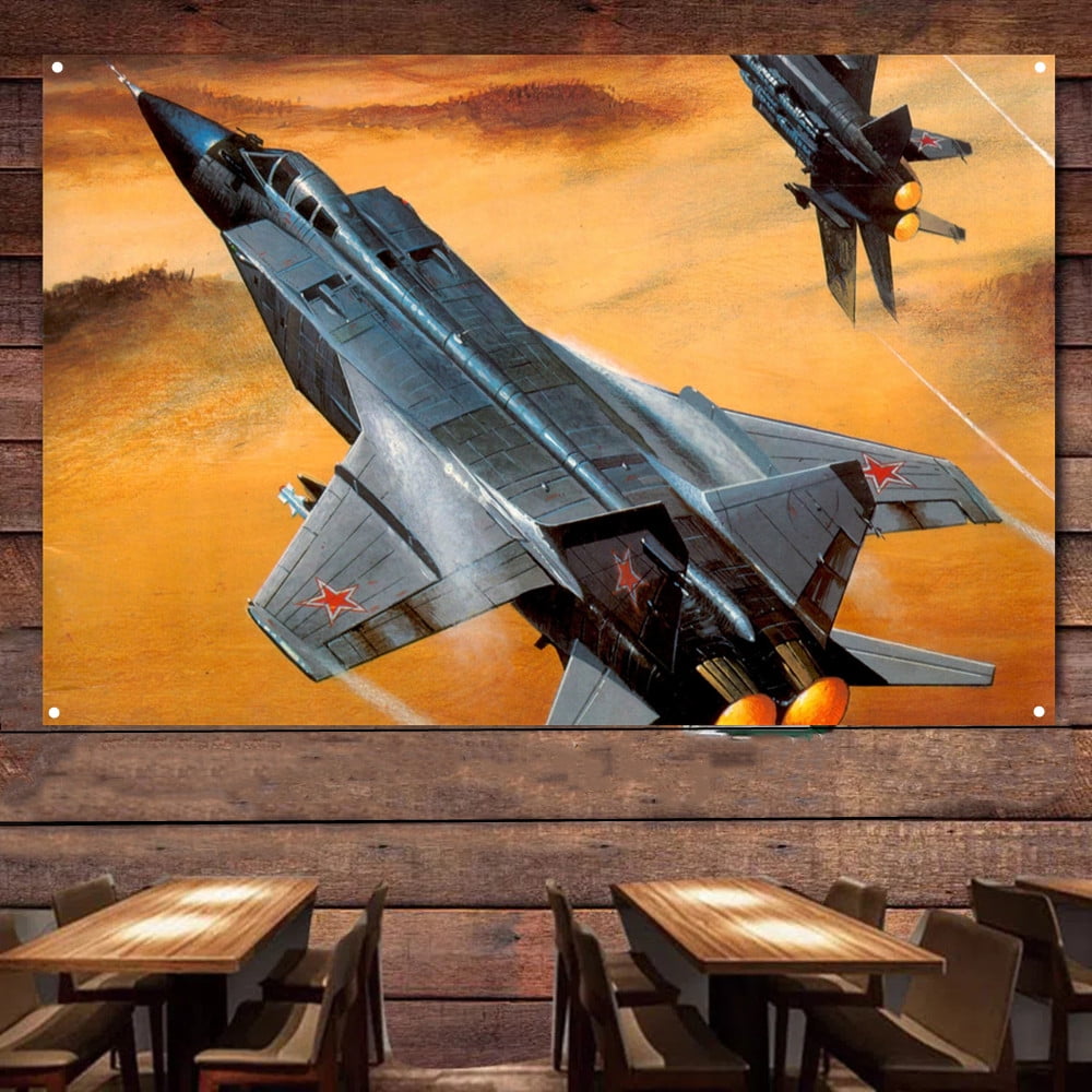 MiG-31 interceptors Fighter Jet Poster Wall Charts - 38" x 57" Aviation ...