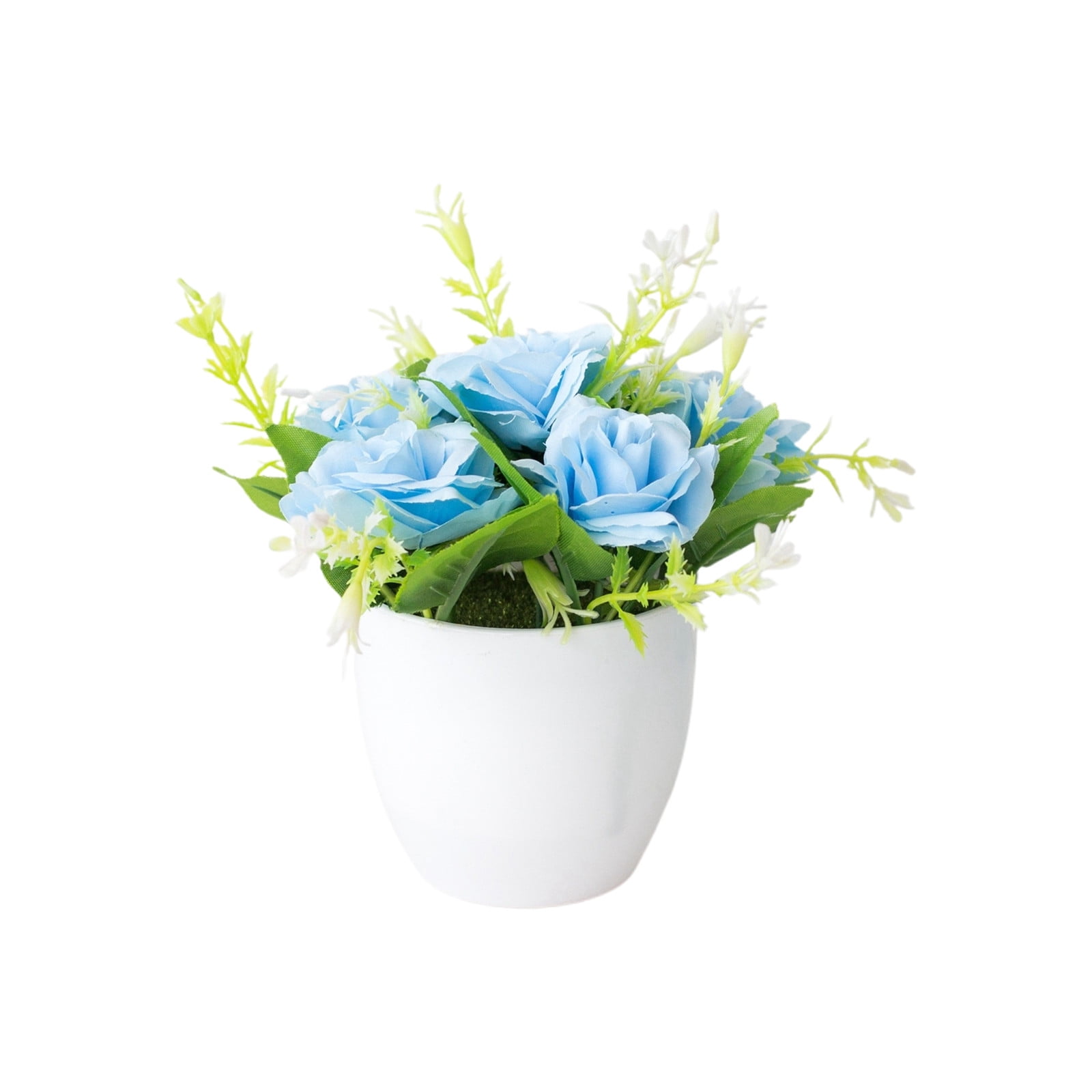 MiGe Roses Potted Flowers Realistic Home for Indoor Outdoor Centerpiece ...