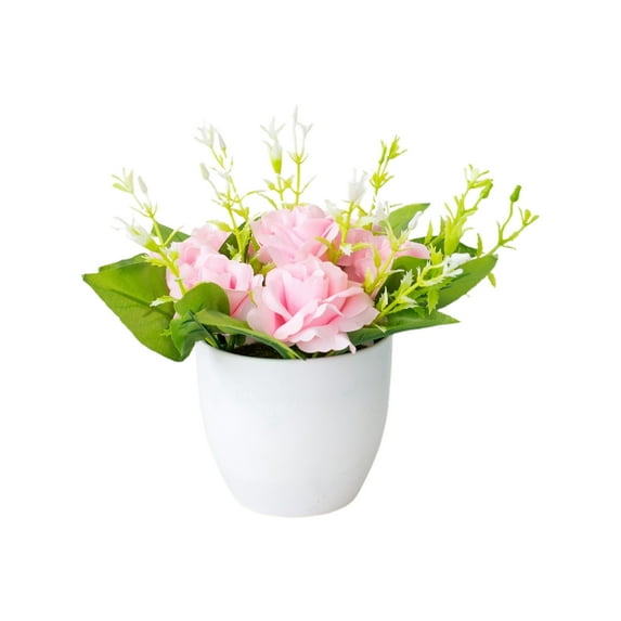 MiGe Roses Potted Realistic Home For Indoor Outdoor Centerpiece ...