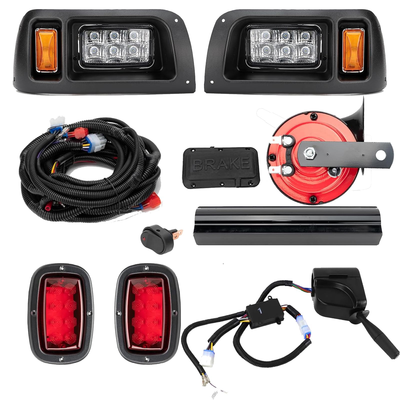 MiKaFex LED Headlights and STF9 Tail Light Kits Compatible with Club ...
