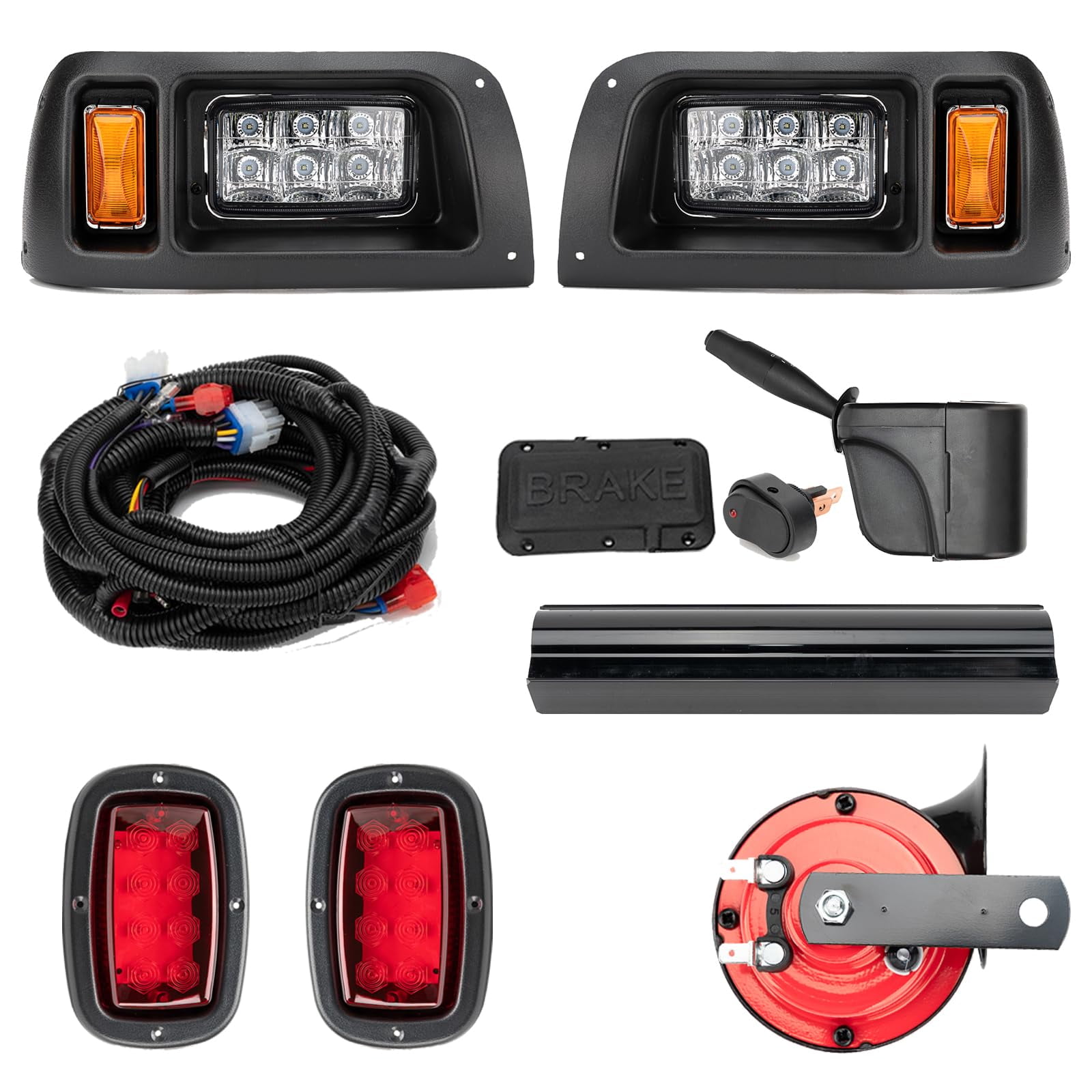 MiKaFex LED Headlights and Tail Light Kits Compatible with Club Car DS ...