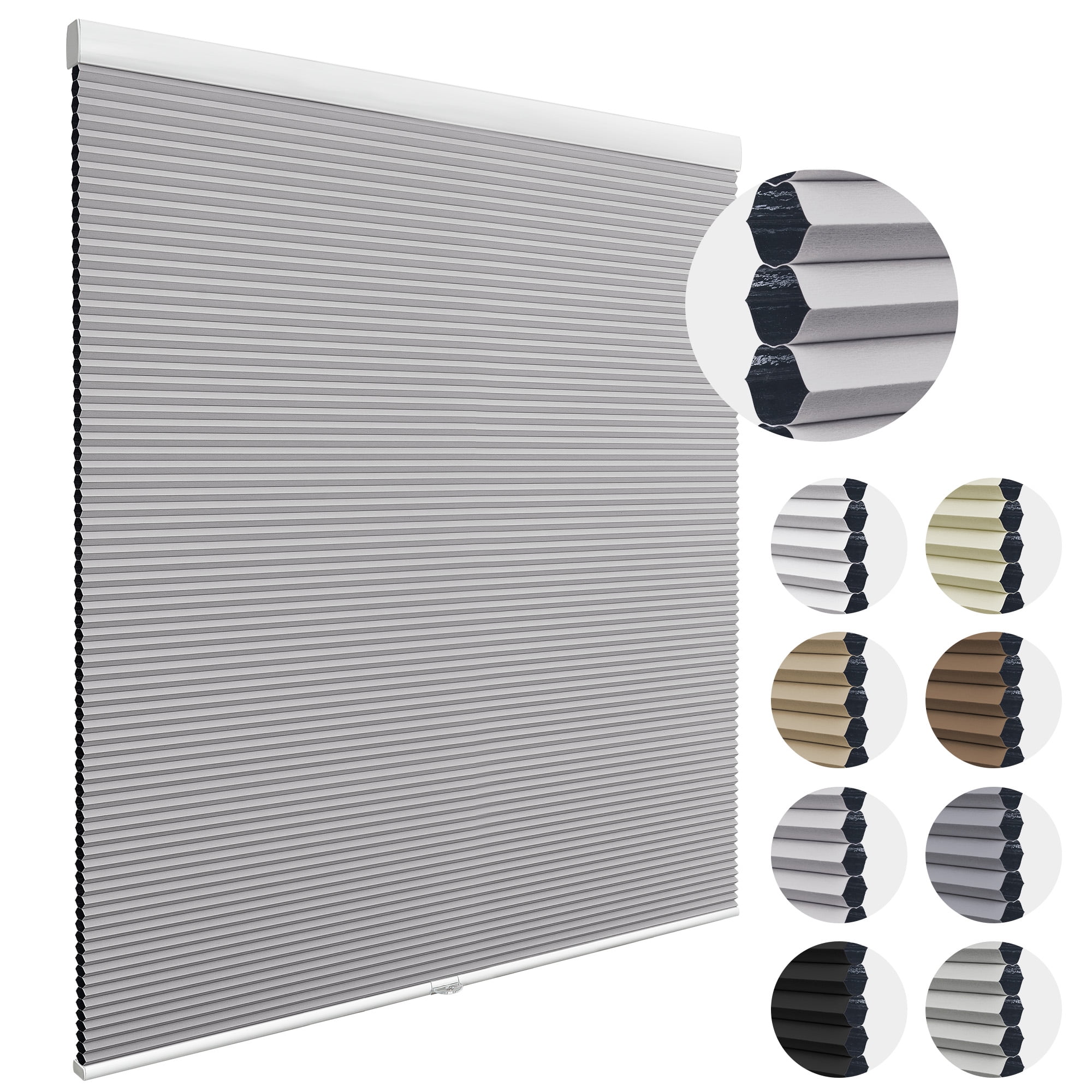 MiLin 100% Blackout Cordless Cellular Shades Cellular Blinds for ...