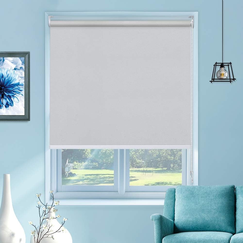 MiLin 100% Blackout Roller Shades Fast Delivery, Roller Window Blinds and Shades Custom Cut to ...