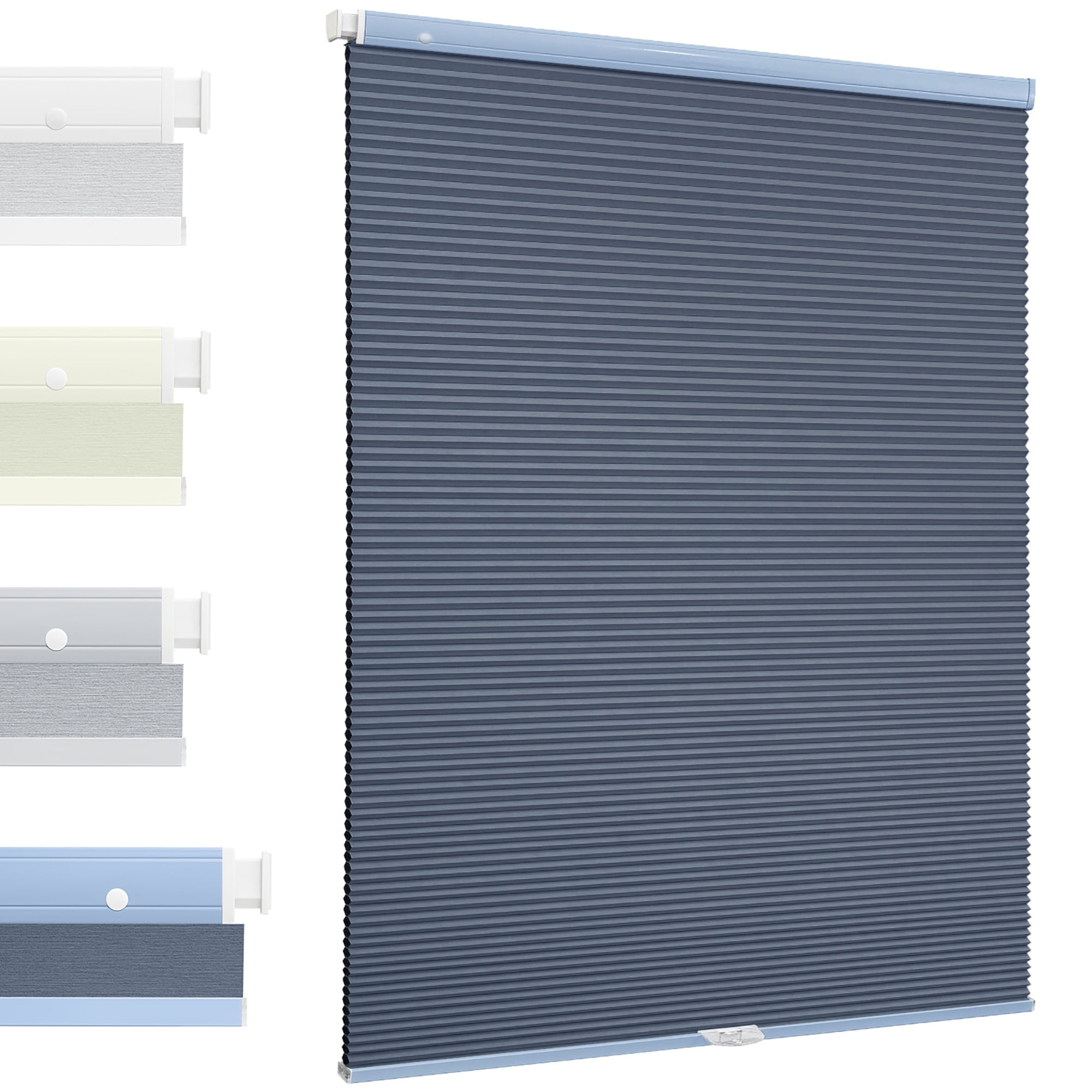 MiLin No Drill Cellular Shades - Cordless Cellular Blinds No Tools for Indoor Windows Bottom Up ...