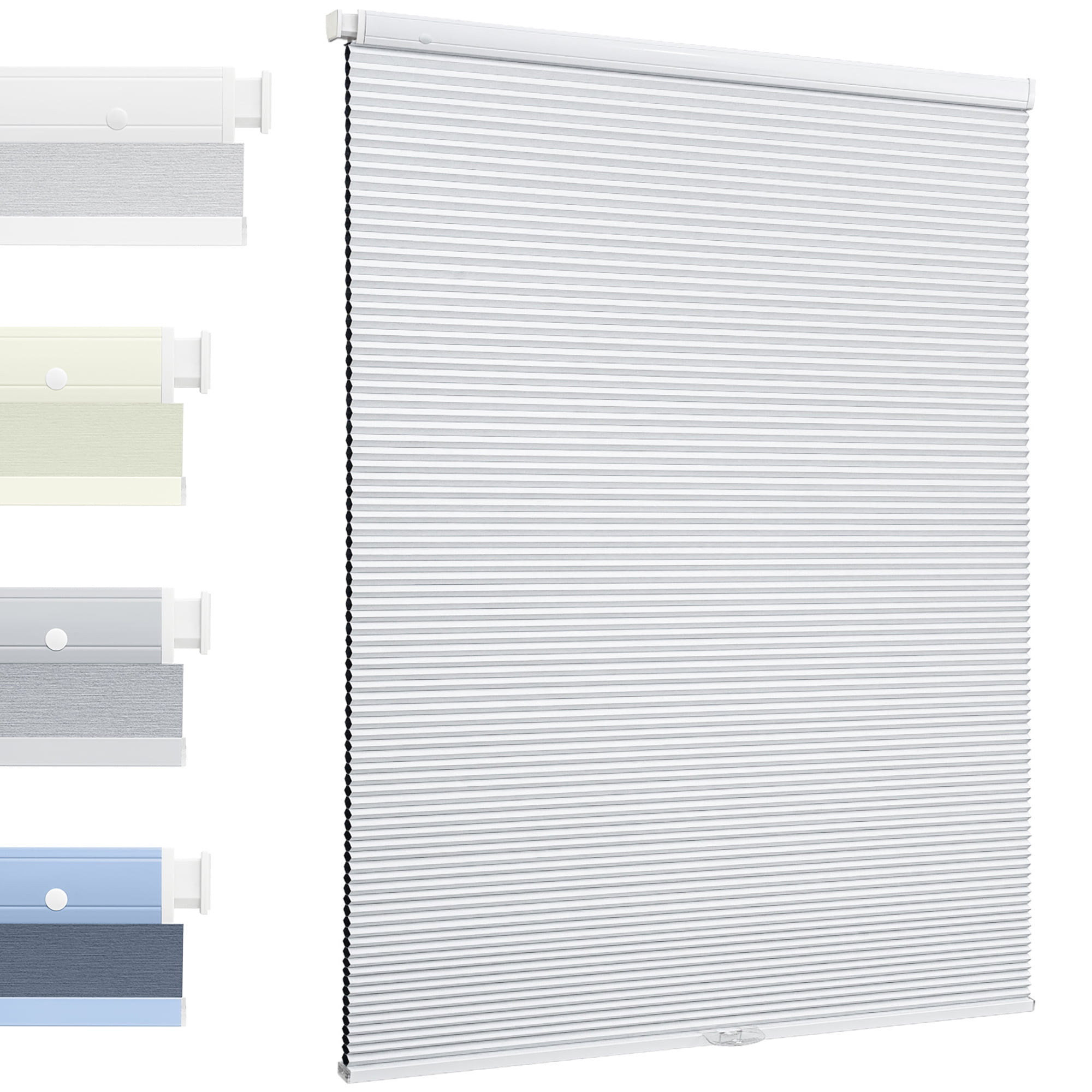 MiLin No Drill Cellular Shades - Cordless Cellular Blinds No Tools for Indoor Windows Bottom Up ...