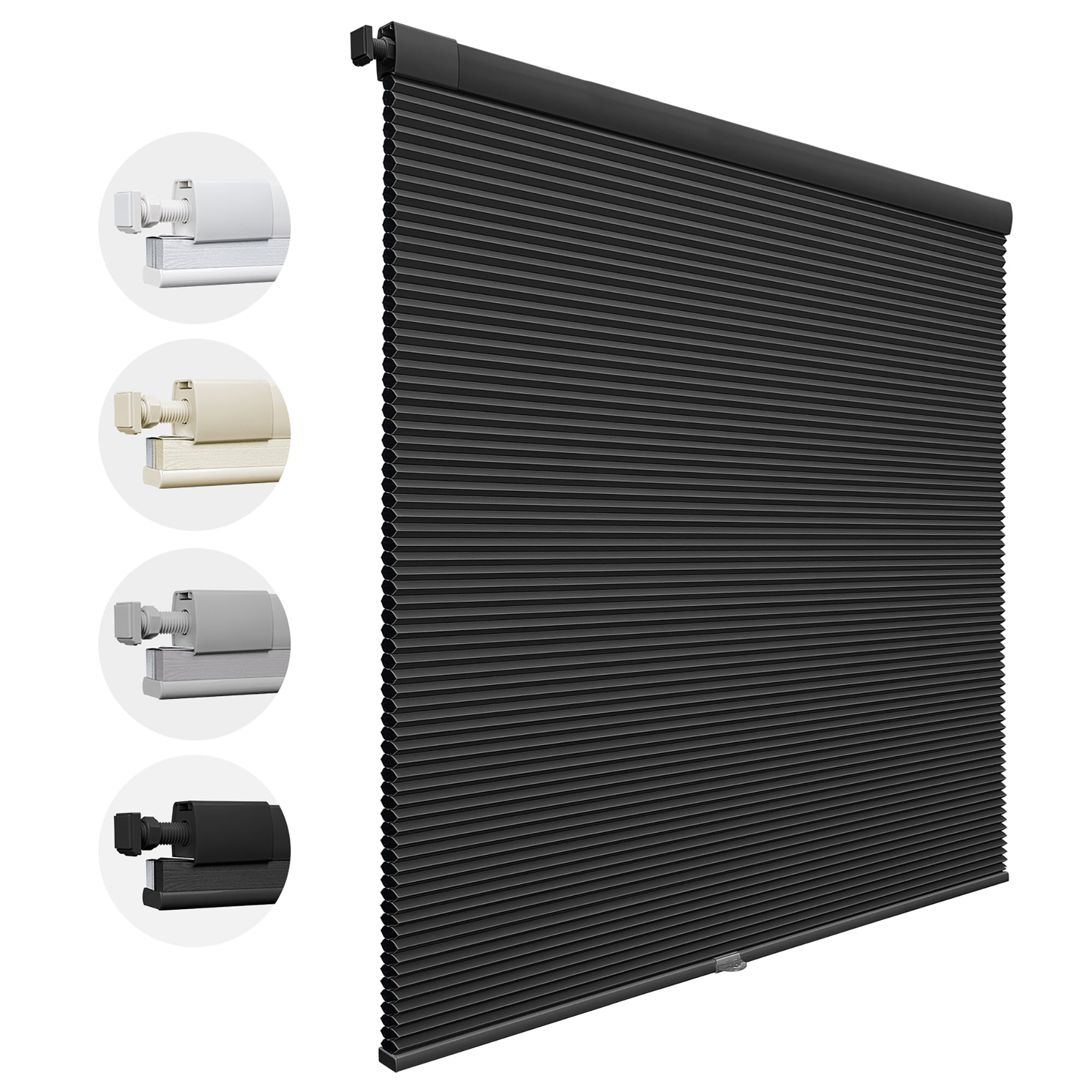 MiLin No Drill Cordless Cellular Shades Color-Matched No Tools Cellular ...