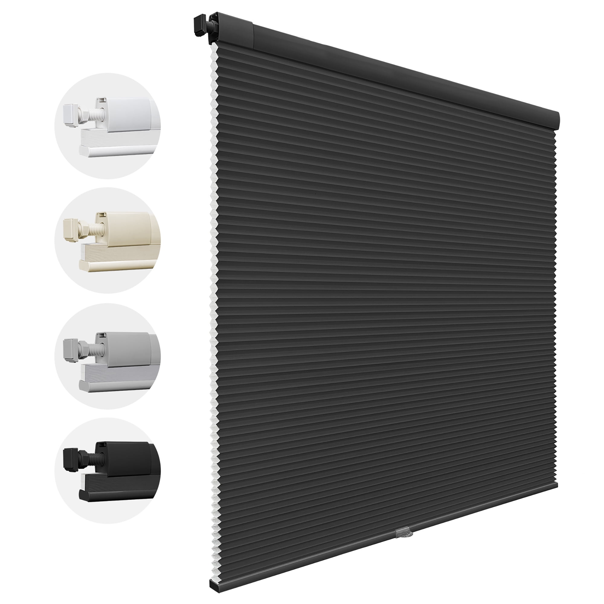 MiLin No Drill Cordless Cellular Shades Color-Matched No Tools Cellular ...