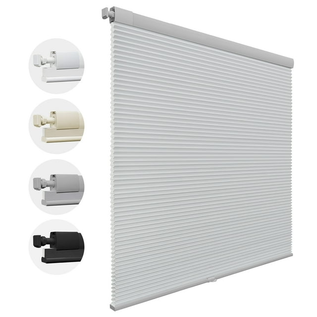 MiLin No Drill Cordless Cellular Shades Color-Matched No Tools Cellular ...