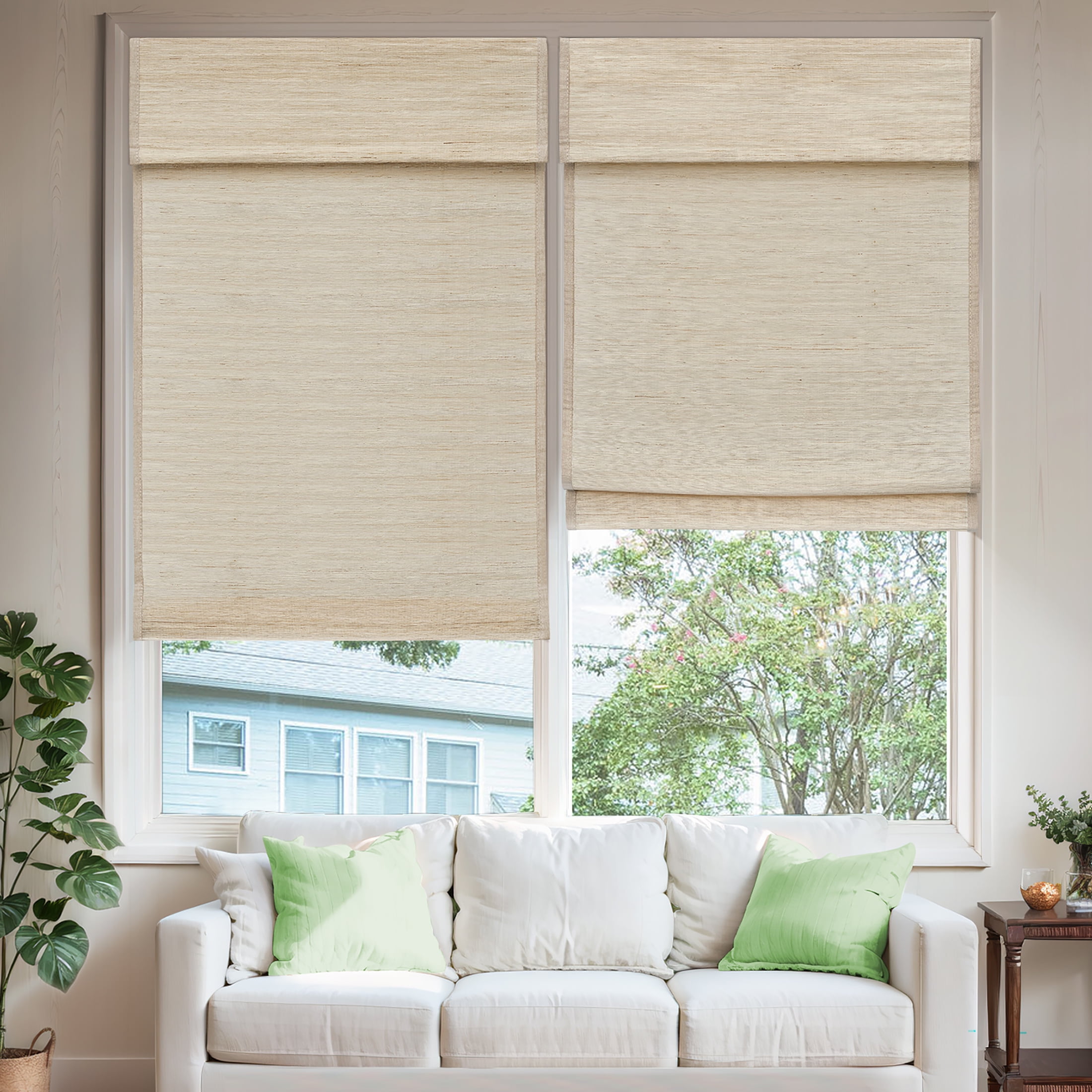 MiLin Roman Shades for Windows Cordless Blackout Roman Window Shades ...