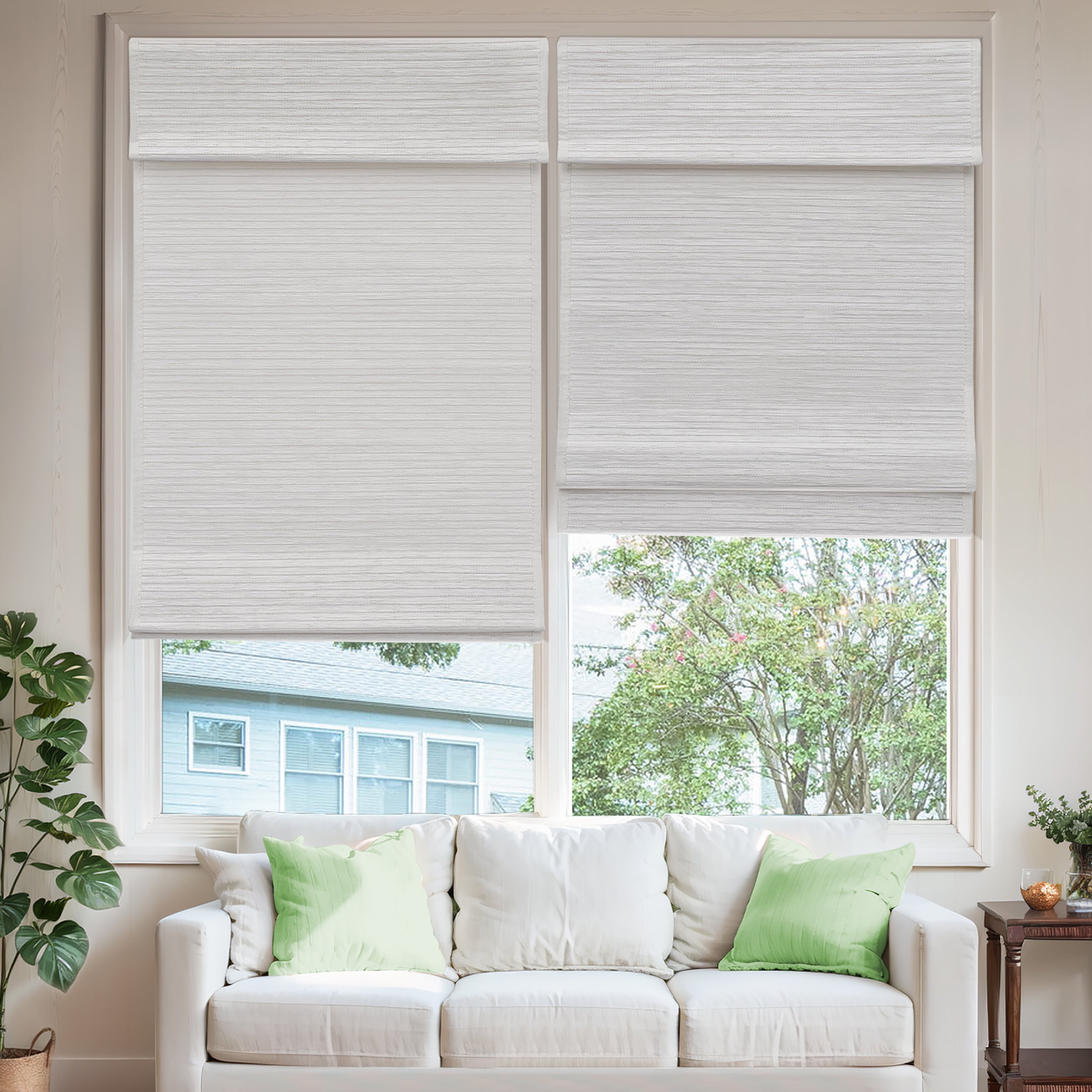 MiLin Roman Shades for Windows Cordless Blackout Roman Window Shades ...