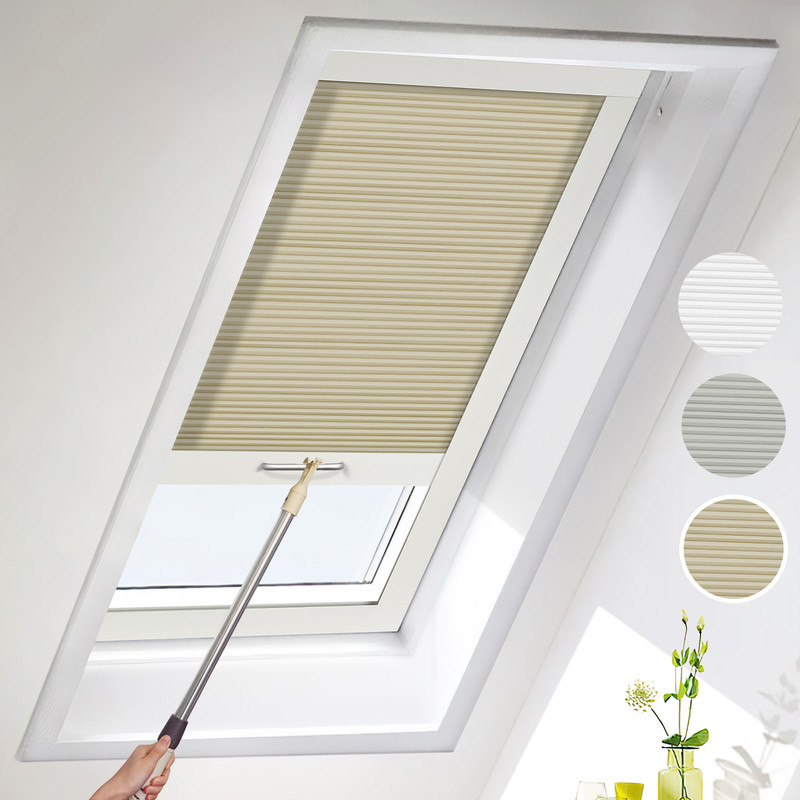 MiLin Skylight Blinds and Cordless Cellular Shades for Roof Inclined ...