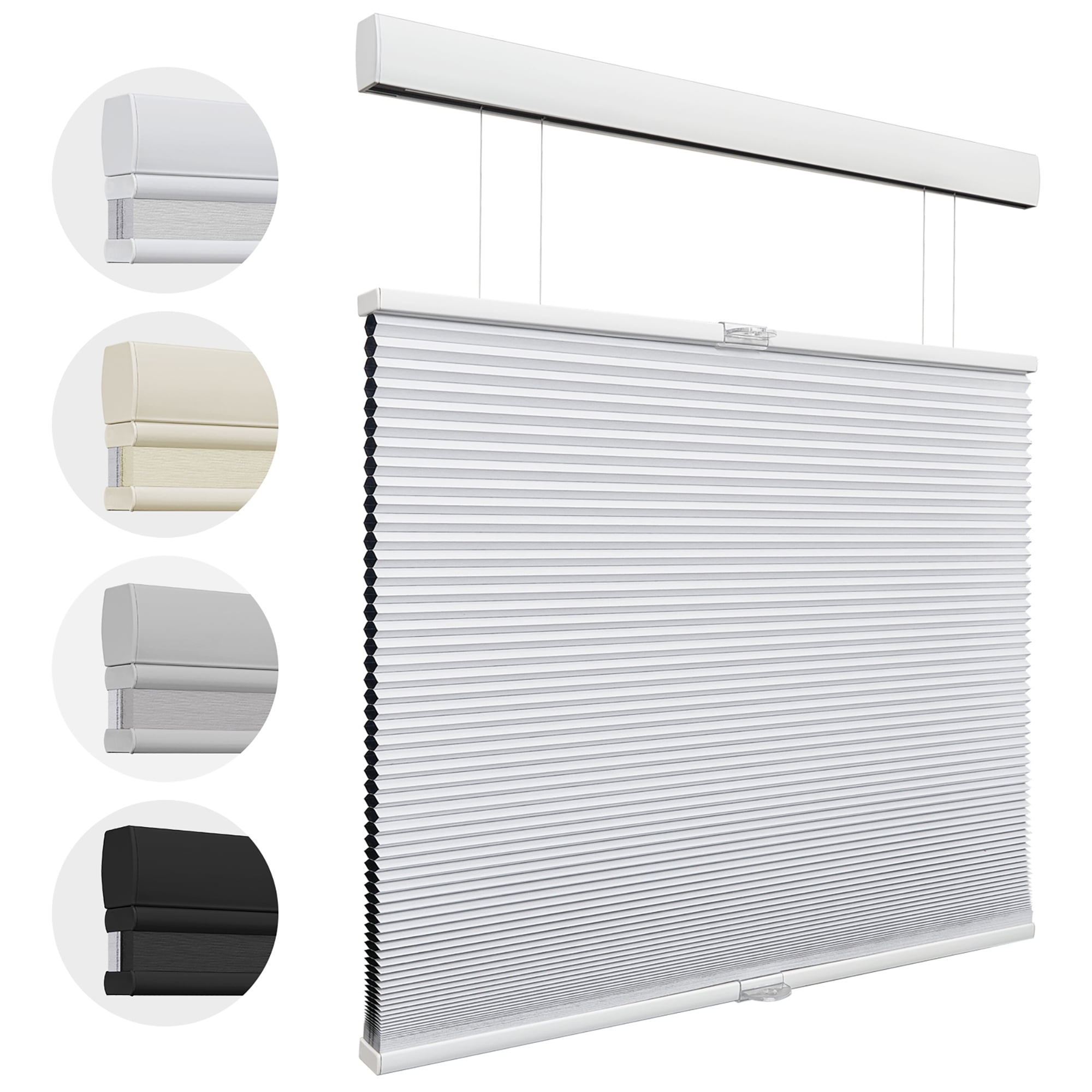 MiLin Top Down Bottom Up Cordless Cellular Shades Color-Matched Cellular Blinds for Windows ...