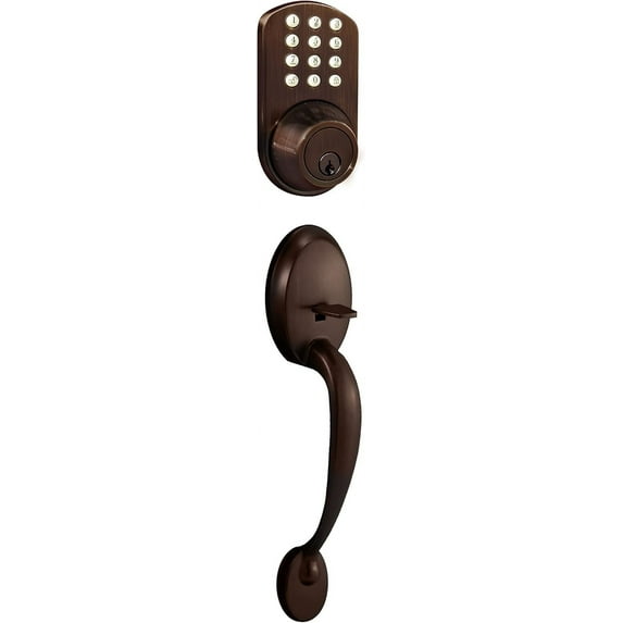 MiLocks Keyless Entry Door Lock with Handle Electronic Keypad Deadbolt ...