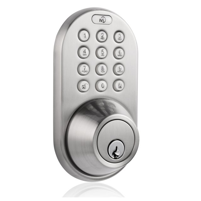 MiLocks Keypad Deadbolt Satin Nickel - Walmart Business Supplies