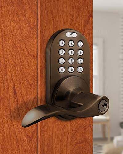 MiLocks TKL-02AQ Digital Lever Handle Door Lock with Keyless Entry via ...