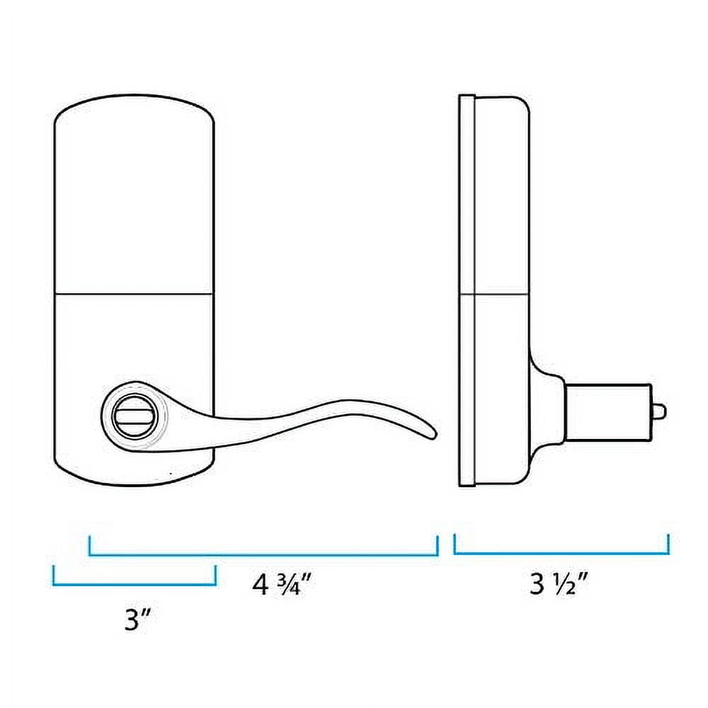 MiLocks TKL-02SN Digital Lever Handle Door Lock with Keyless Entry via ...