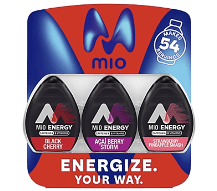 MiO Liquid Energy Variety Pack, 3pk/1.62 fl oz Flavored Water Enhancer ...