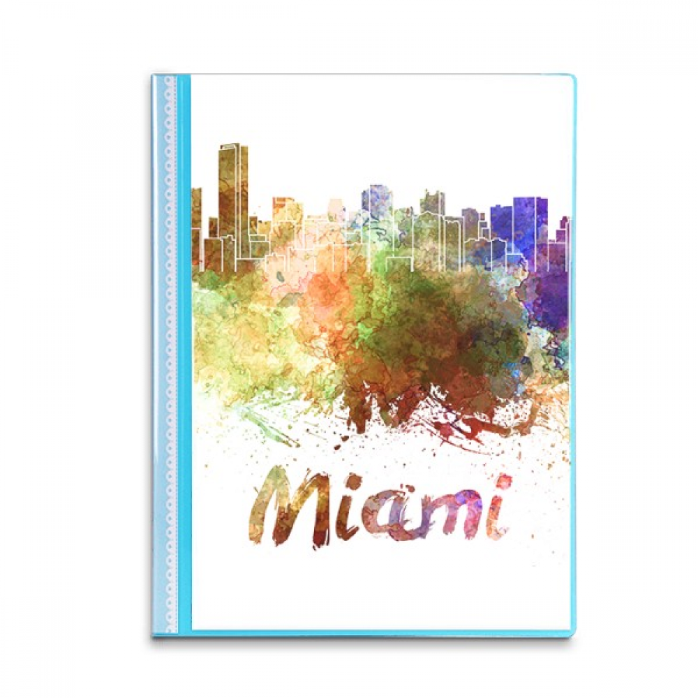 Mia America City Watercolor Book Sheet Protectors Portfolio Binder ...