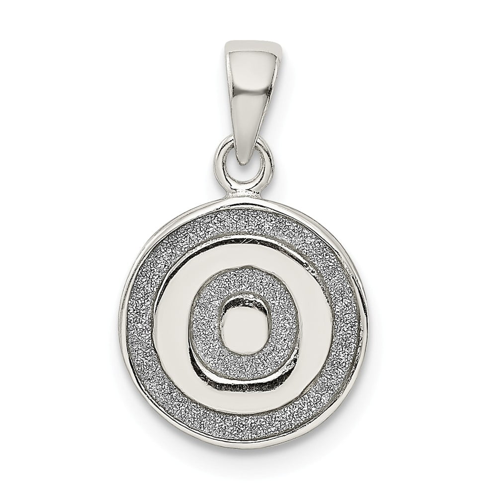 Mia Diamonds Solid 925 Sterling Silver Glitter Enamel Letter O Circle ...