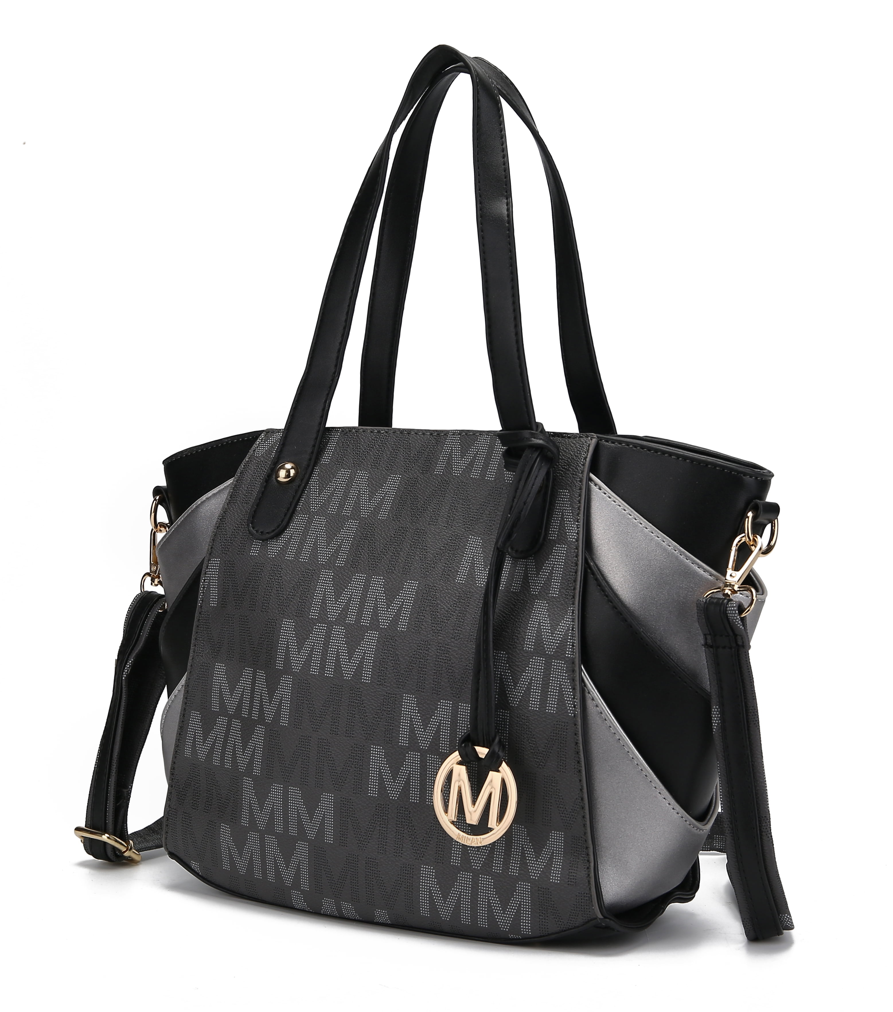 Mia K. Collection Estella Signature Satchel Bag - Walmart.com