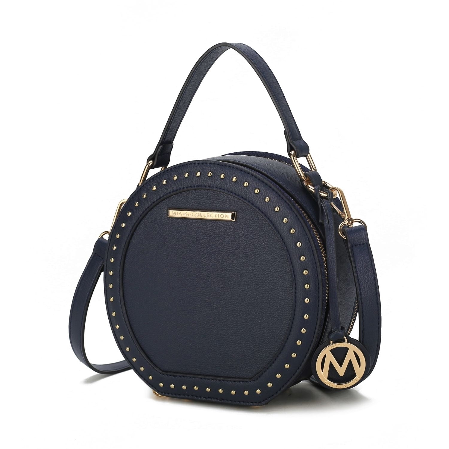 Mia K Lydie Crossbody Bag Vegan Leather Adjustable Strap Mini Hat Box ...