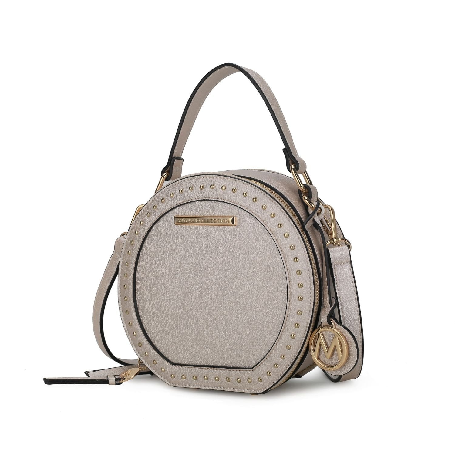 Mia K Lydie Crossbody Bag Vegan Leather Adjustable Strap Mini Hat Box ...