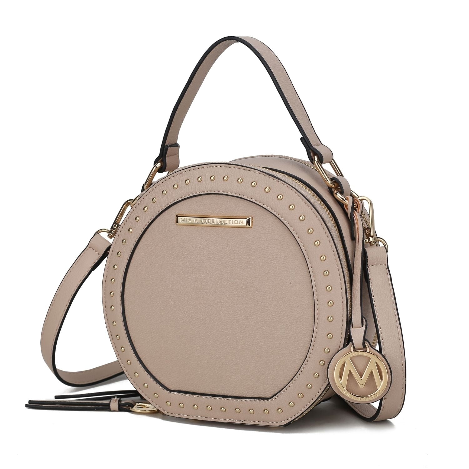 Mia K Lydie Crossbody Bag Vegan Leather Adjustable Strap Mini Hat Box ...