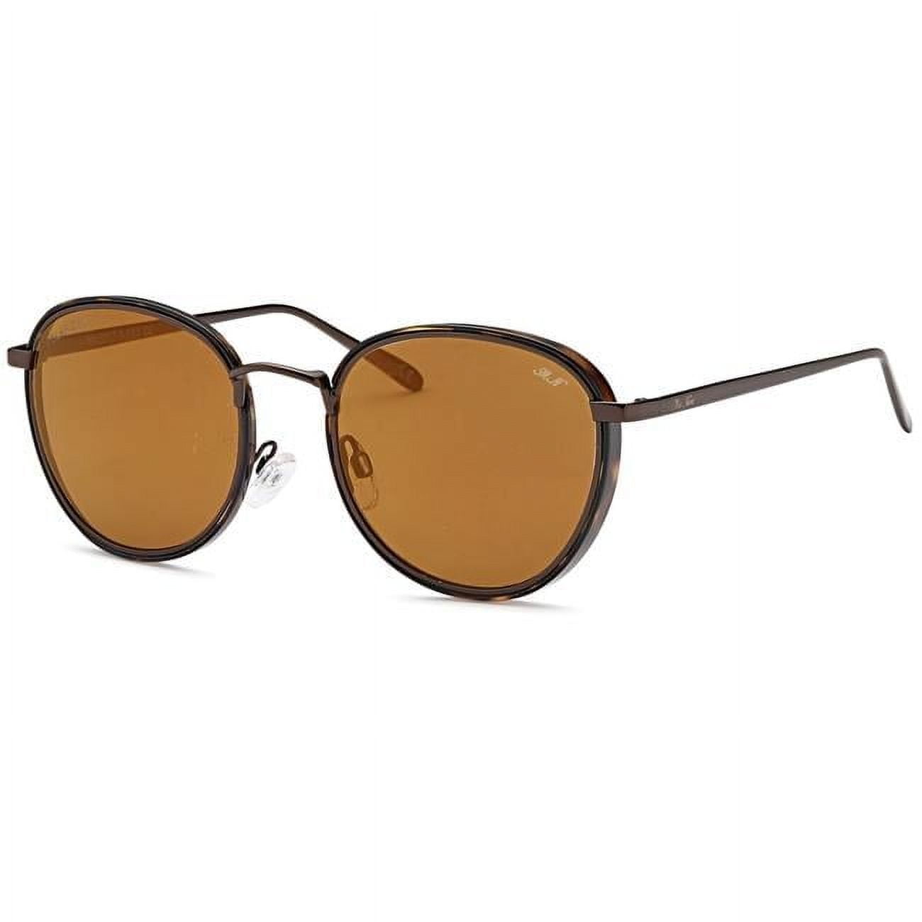 Mia Nova MN - 133B Premium Round Sunglasses, Brown - Walmart.com