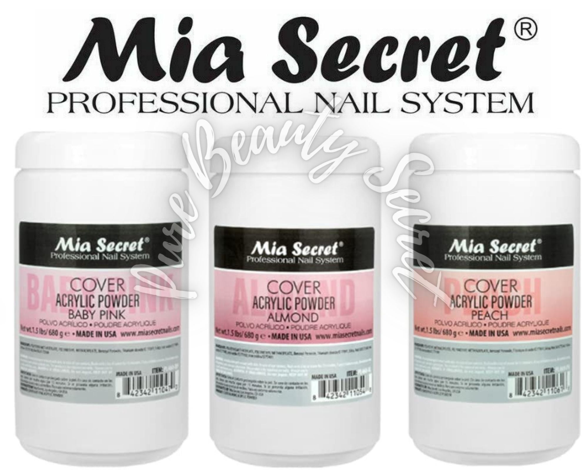 Mia Secret COVER (Baby Pink/Almond/Peach) 1.5lb;3pc - Walmart.com