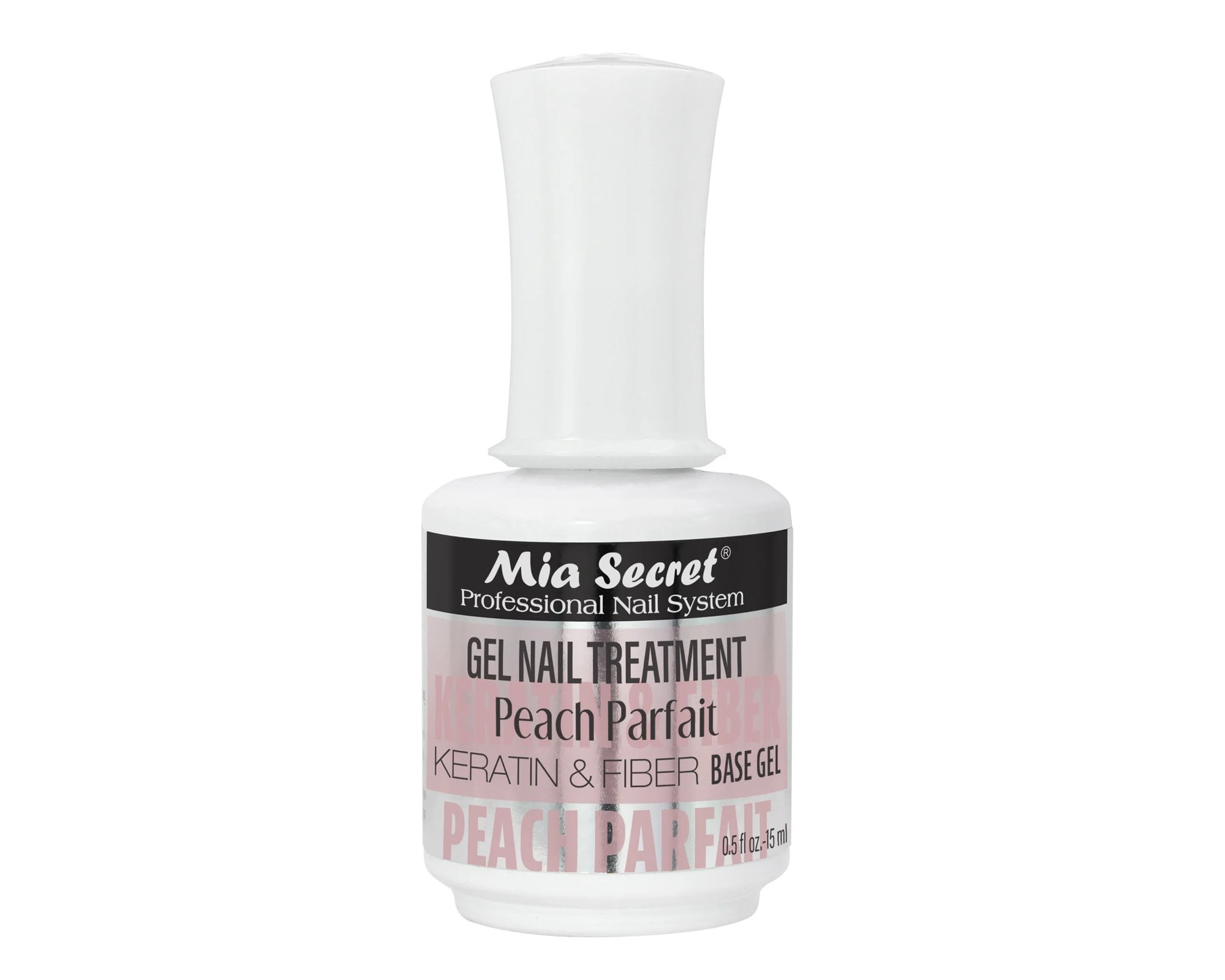 Mia Secret Gel Nail Treatment Keratin Base & Top (Peach Parfait) 0.5oz ...