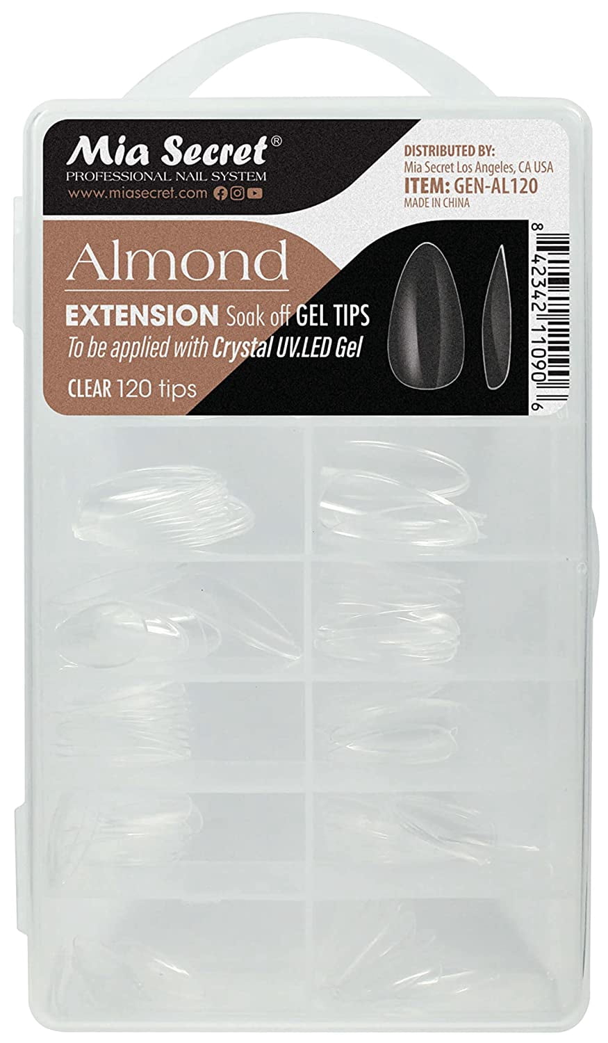 Mia Secret - Gel Tips - ALMOND 120 (GEN-AL120) - Walmart.com
