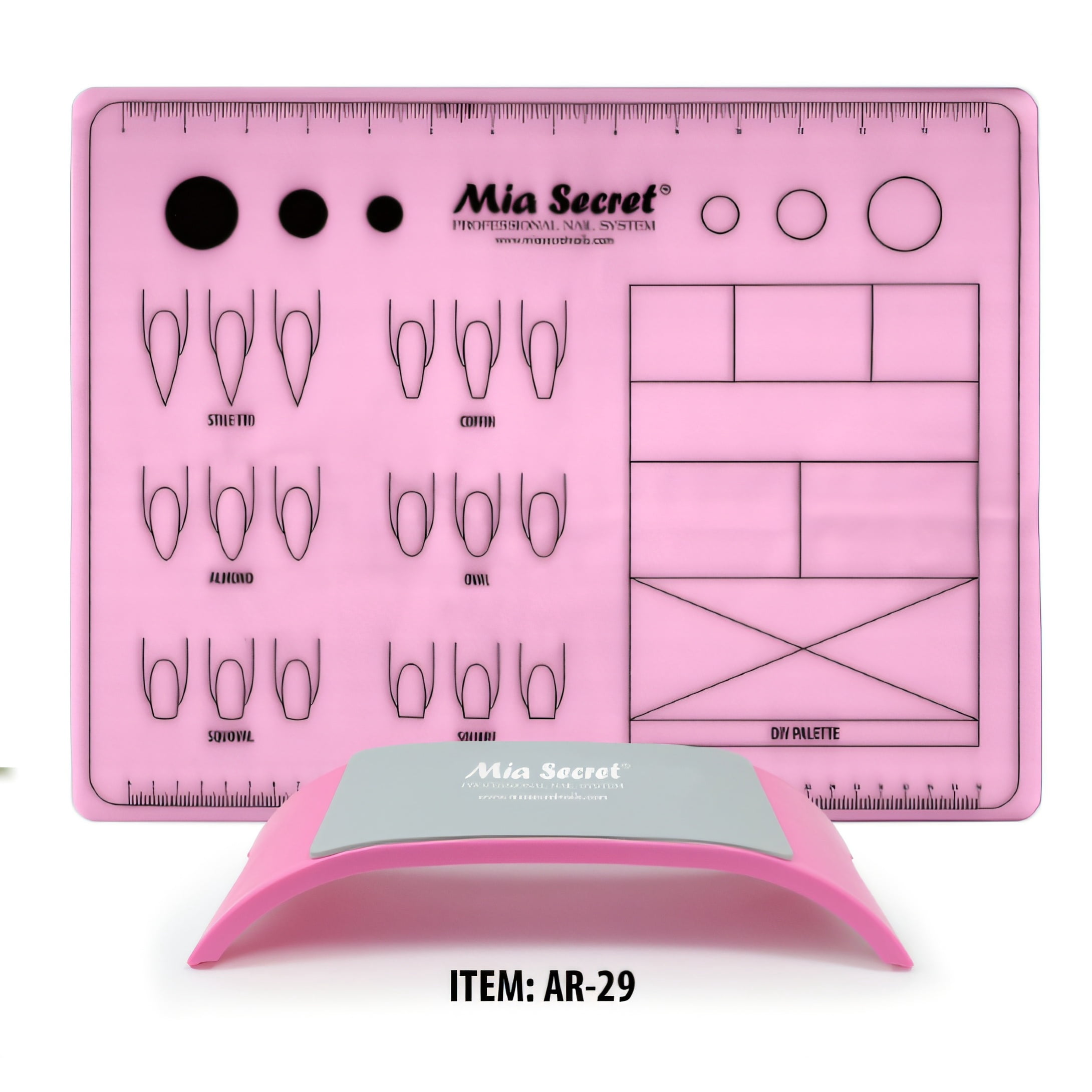 Mia Secret - Hand Arm Rest W/ Silicon Mat - Pink - Walmart.com