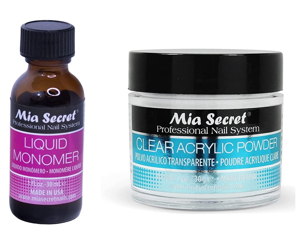 Mia Secret Liquid Monomer 1 oz and Clear Powder 1 oz - Walmart.com