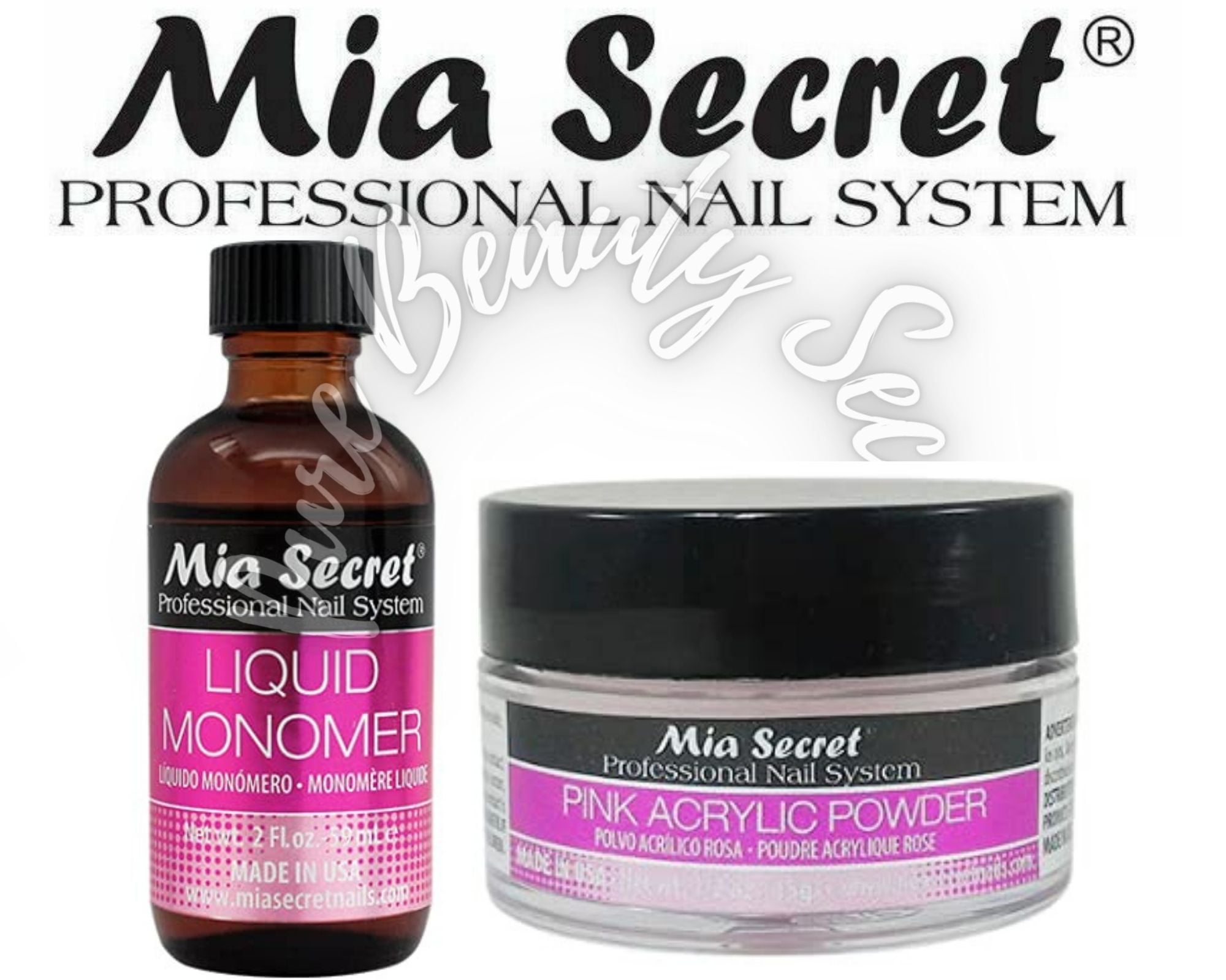 Mia Secret Liquid Monomer 2 oz and Pink Powder 0.5 oz - Walmart.com