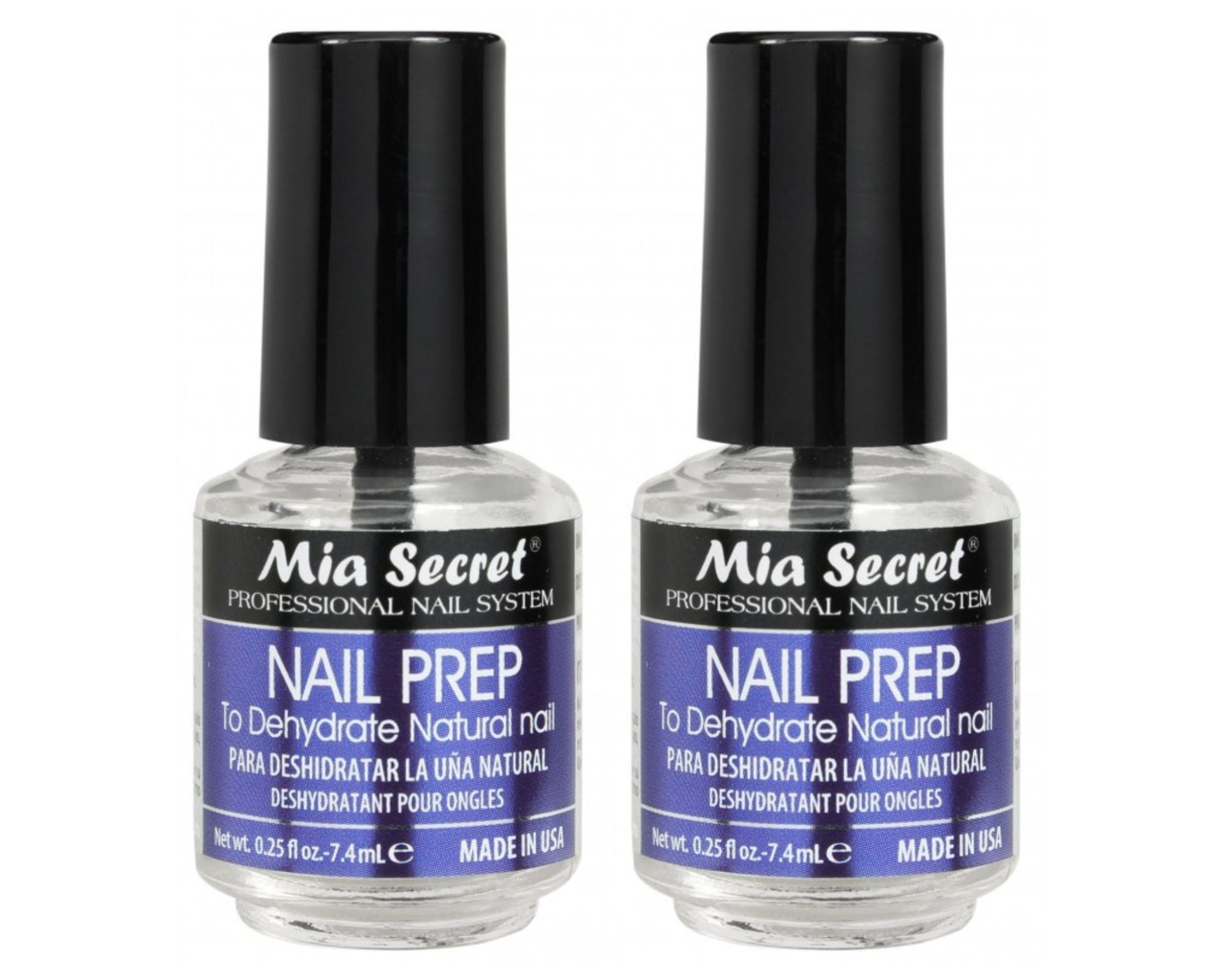 Mia Secret Nail Prep 0.25 oz, Pack of 2, Dehydrates Nails, Enhances ...