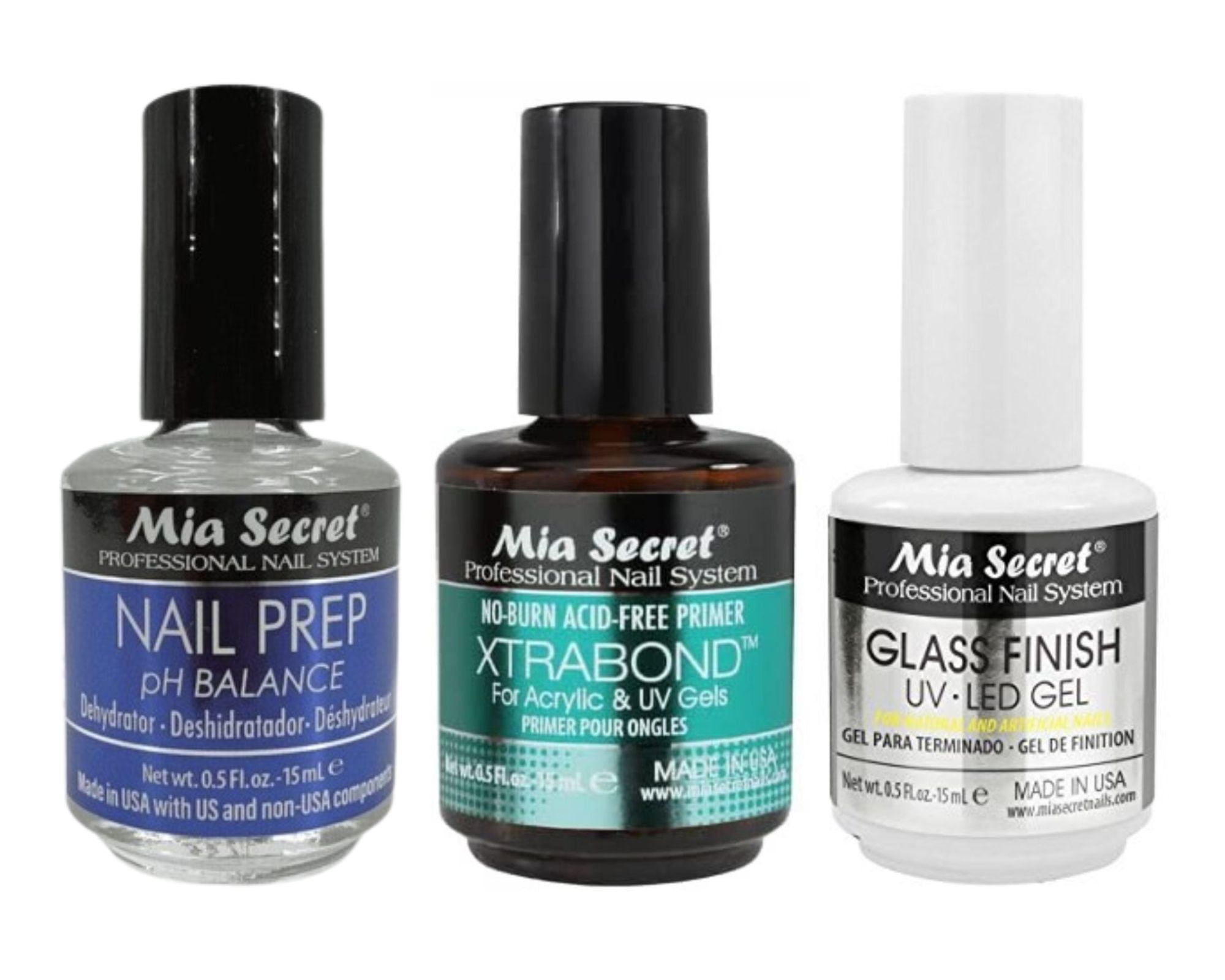 Mia Secret Salon-Quality Nail Prep 0.5 oz, Xtrabond Dehydrator Primer 0 ...