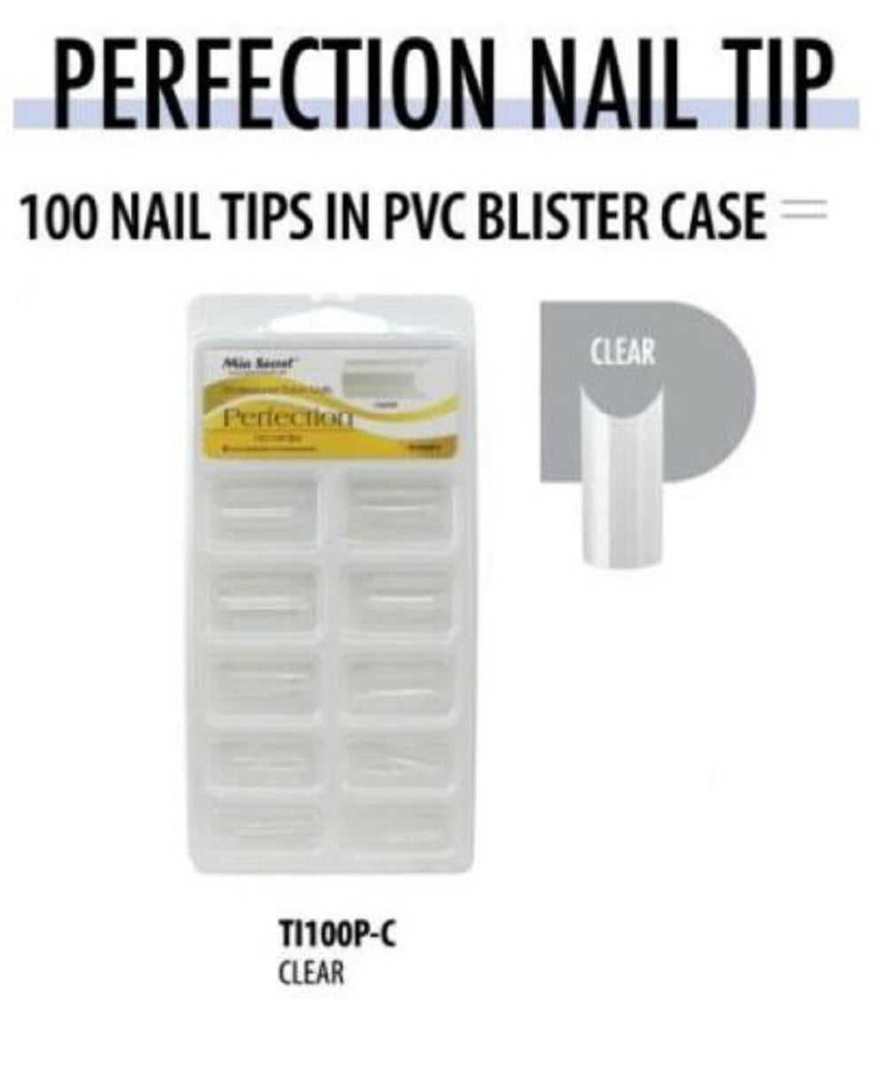 Mia Secret - Nail Tips - PERFECTION - (BLISTER) -100 CLEAR (TI-100P-C ...
