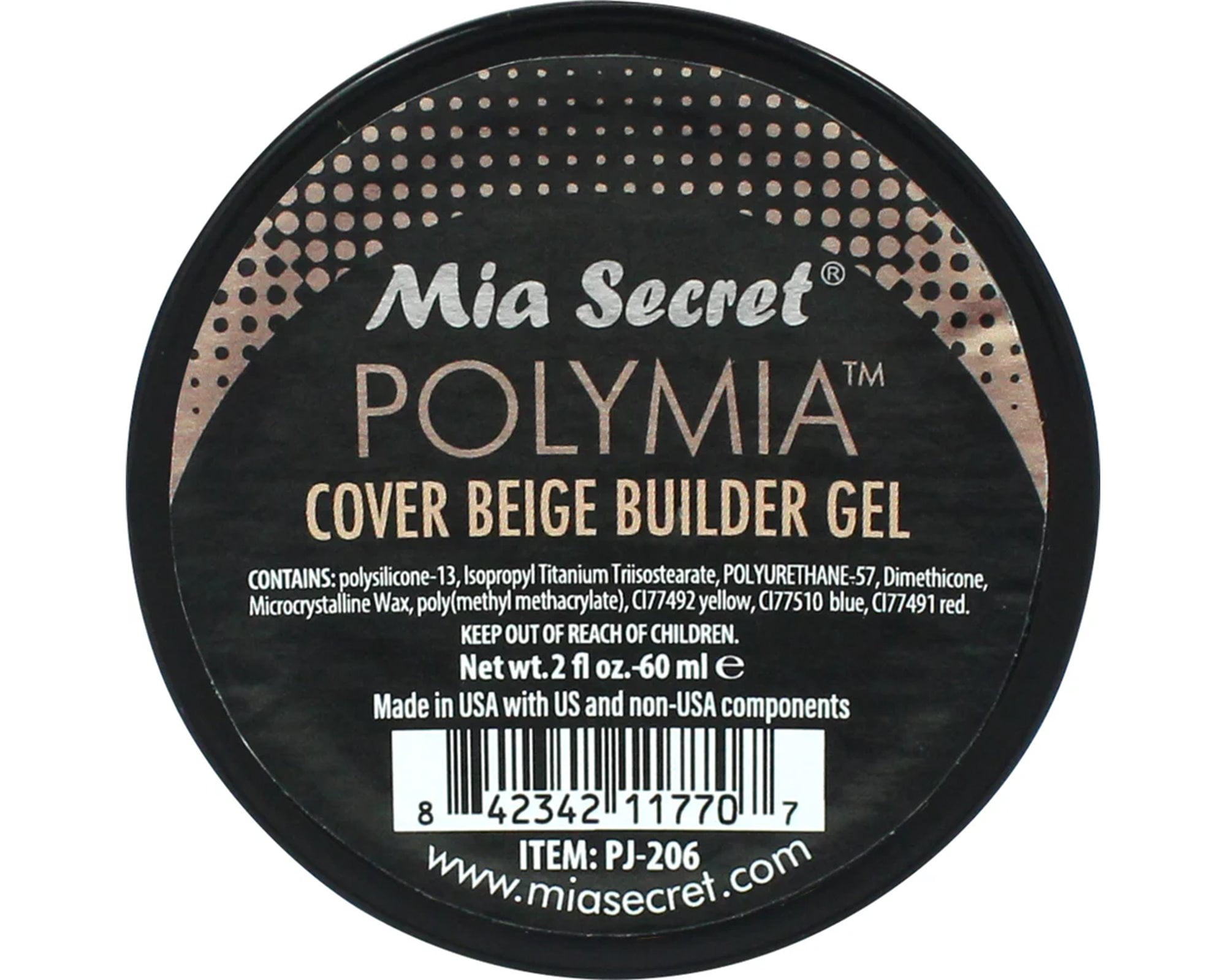 Mia Secret POLYMIA BUILDER GEL IN JAR 2 oz/60 ML - Cover Beige (PJ-206 ...