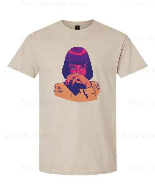 Mia Wallace Pulp Fiction Movie Scene Tribute Retro Film Fans TShirt ...