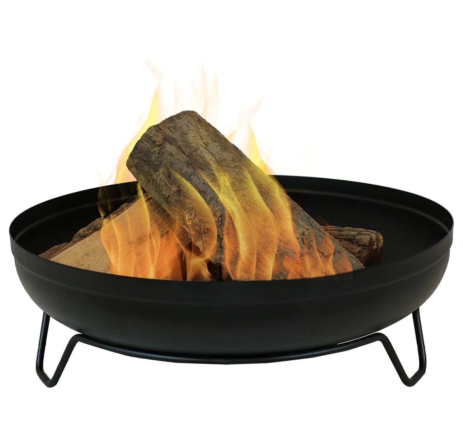MiaHltTia 23-Inch Steel Wood-Burning Bowl - Black - Walmart.com