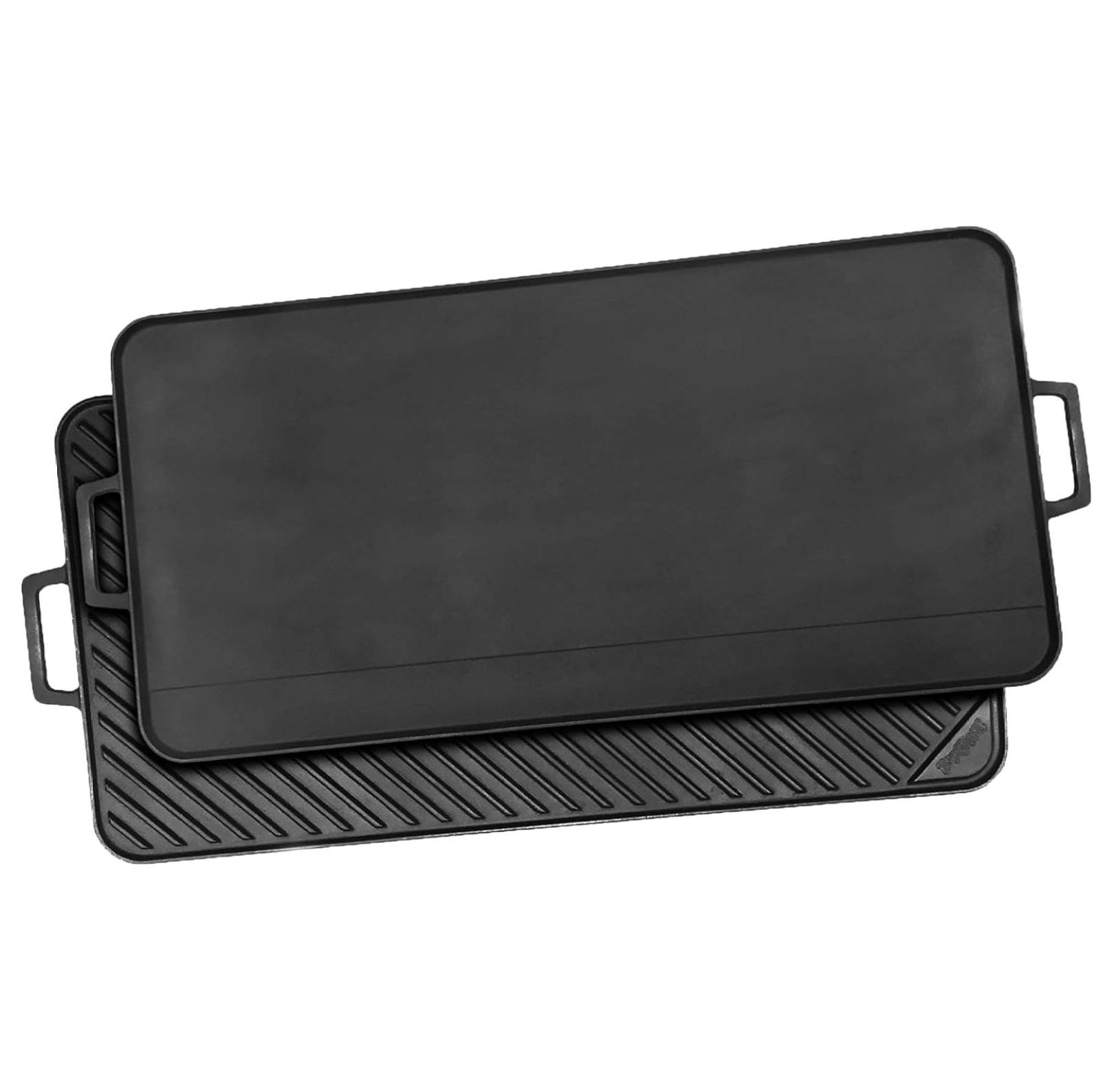MiaHltTia 7428 28-in Cast Iron Reversible Rectangular Griddle Features ...