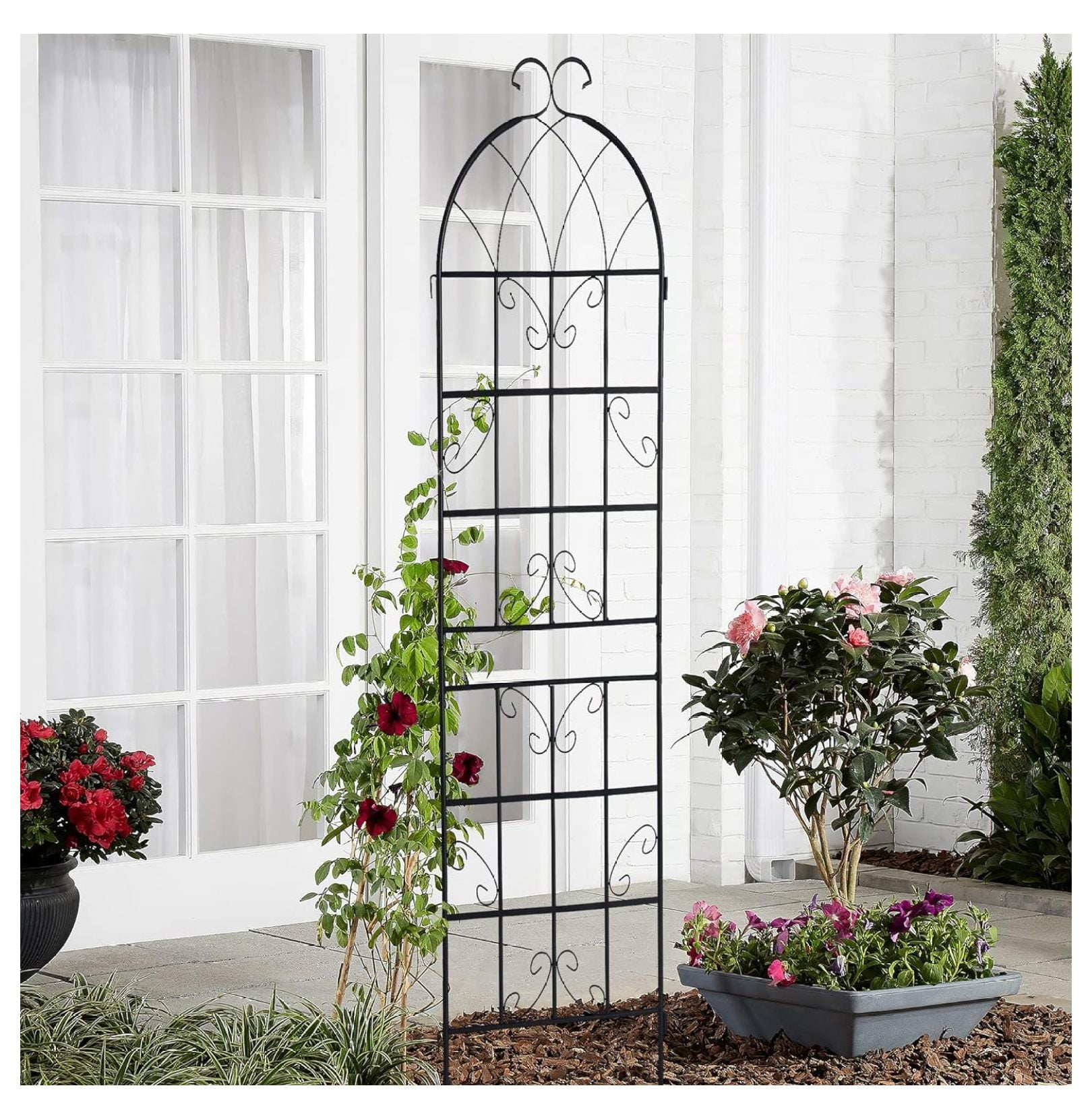MiaHltTia Metal Trellis Garden Trellis 2 Pack Metal Garden Trellis 71"× ...