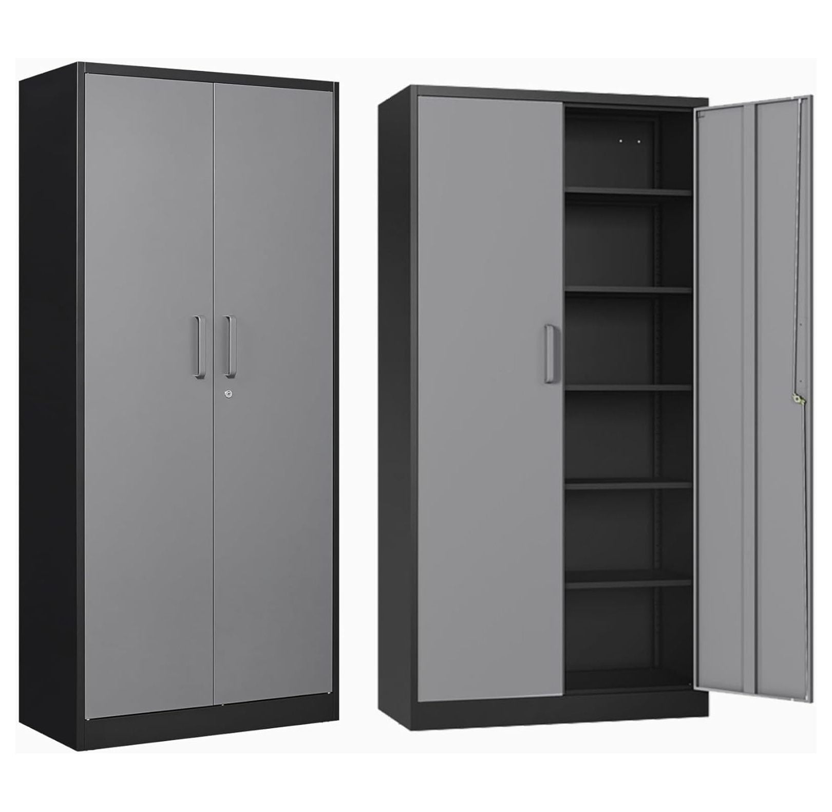 MiaHltTia Storage Cabinet with Doors and Shelves,71" Metal Storage ...