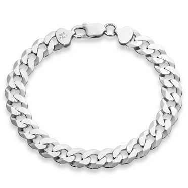 925 Sterling Silver Italian Solid 10-12-14mm Diamond-Cut Cuban Link ...